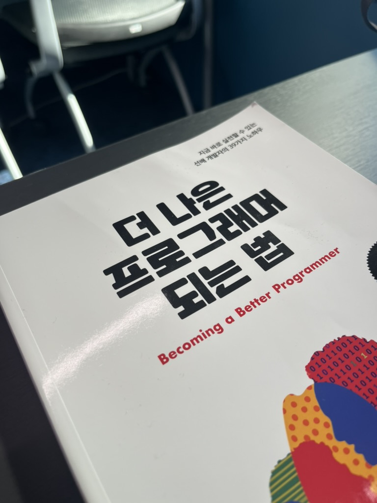 기술 서적 더 나은 프로그래머 되는 법 