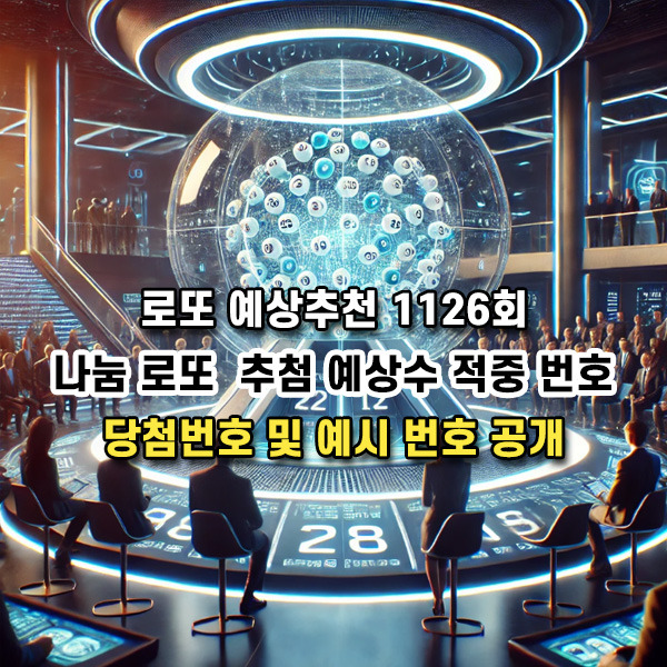 나눔 로또 1126회 추첨 예상수 적중 번호, 로또 예상추천 1126회 예상추천 당첨번호 및 예시 번호 공개