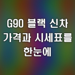G90 블랙 신차 가격과 시세표를 한눈에 살펴보기