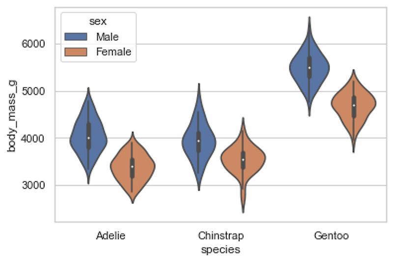 Seaborn - Penguins Dataset ( Violinplot ) — Data Analyst Hwang
