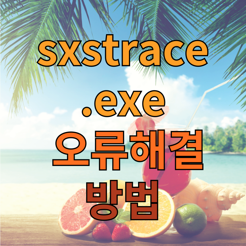 sxstrace.exe 오류해결 방법