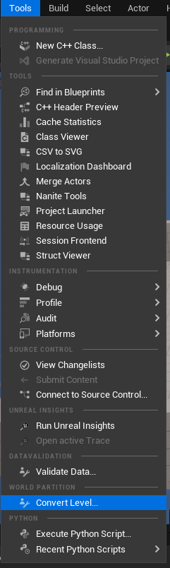 World partition 사용해보기