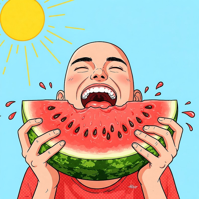 자주 쓰는 표현을 영어(수박이 잘 익었어 : The watermelon is perfectly ripe)