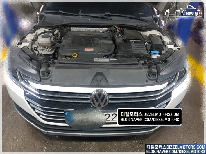 폭스바겐 아테온/엔진체크등 점등 증상 방문-DPF 탈거 클리닝,EGR 쿨러 교환,BBN 카본 수소 클리닝