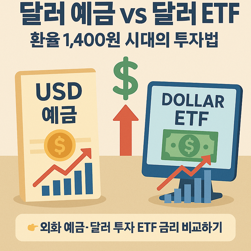 달러 예금 vs 달러 ETF – 환율 1,400원 시대의 투자법