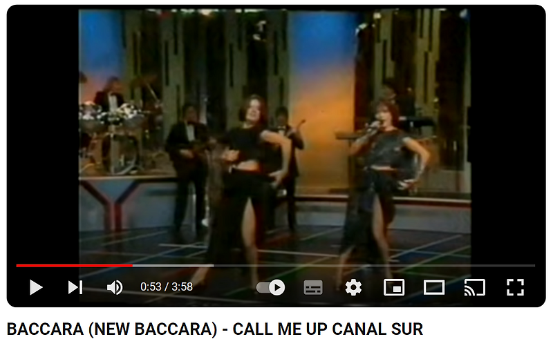 뉴 바카라(New Baccara) 인기곡 CALL ME UP 80년대 유로댄스 듣기 가사 해석