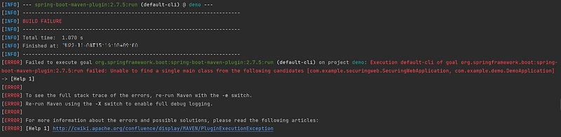 Springboot 오류 해결 Error Failed To Execute Goal Orgspringframeworkbootexecution Default Cli 