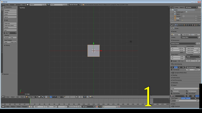 (블렌더 blender 2.79) array Separate 배열 분리 :: movingtoon2020