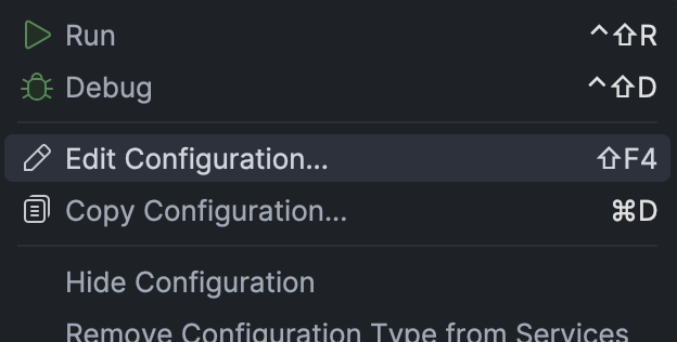 [Intellij] override configuration properties 설정 방법