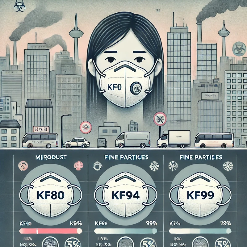 미세먼지 마스크 추천! KF80, KF94, KF99 차이와 선택법