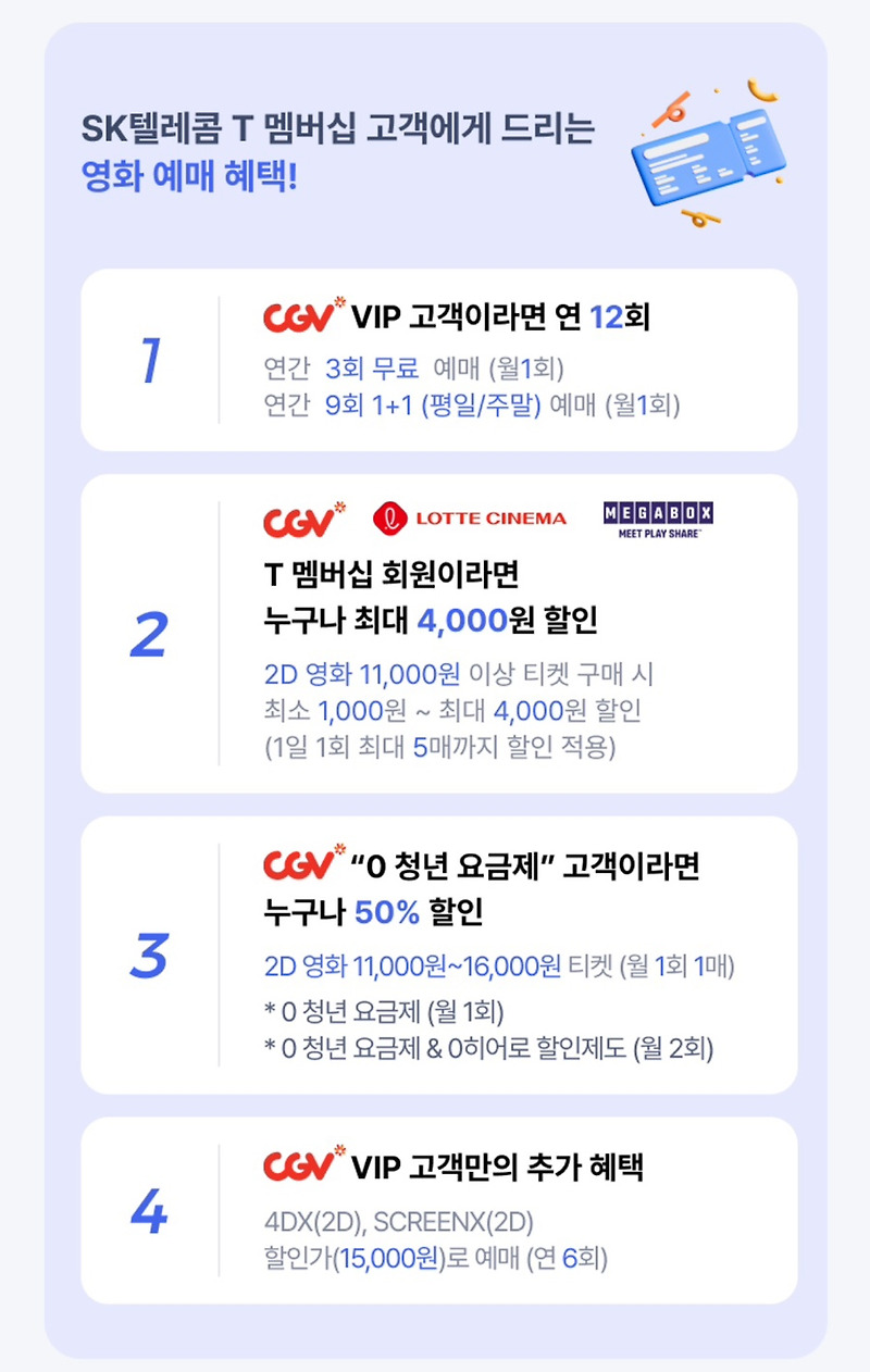 SKT 0청년 할인 예매 cgv 범계 모아나2 리클라이너 관람 후기