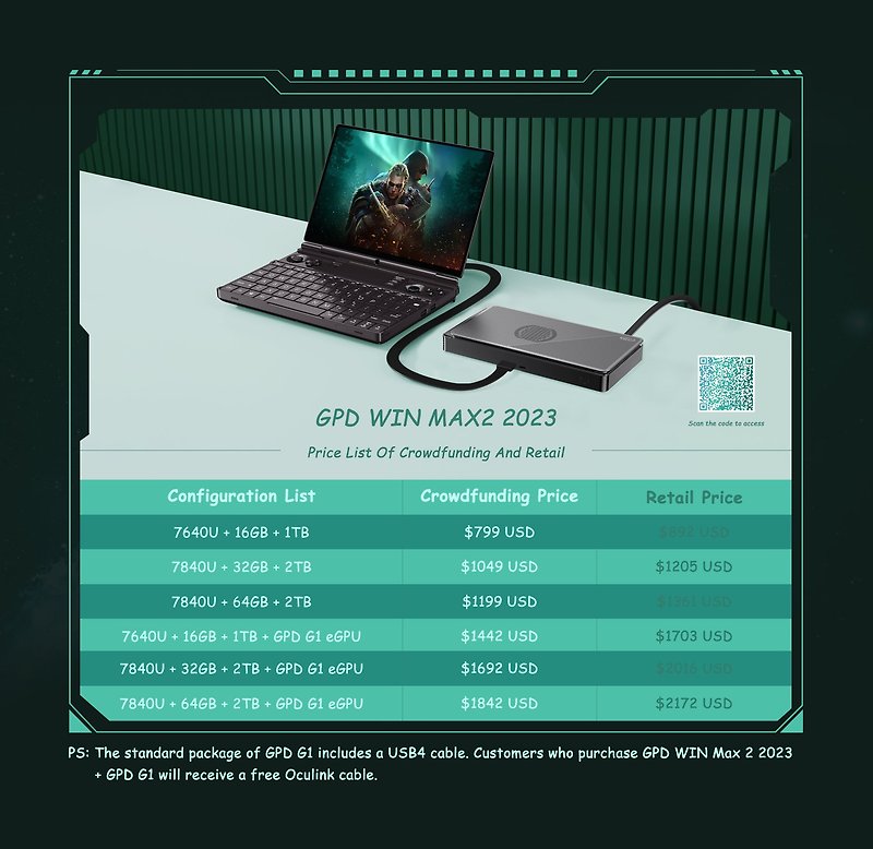 강해진 GPD WIN MAX 2 2023 가격과 출시일 - 정통파(?) UMPC의 명맥을 이을까?