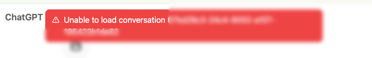 GPT 오류 해결 – "Unable to load conversation" 메시지가 뜨는 이유와 해결 방법