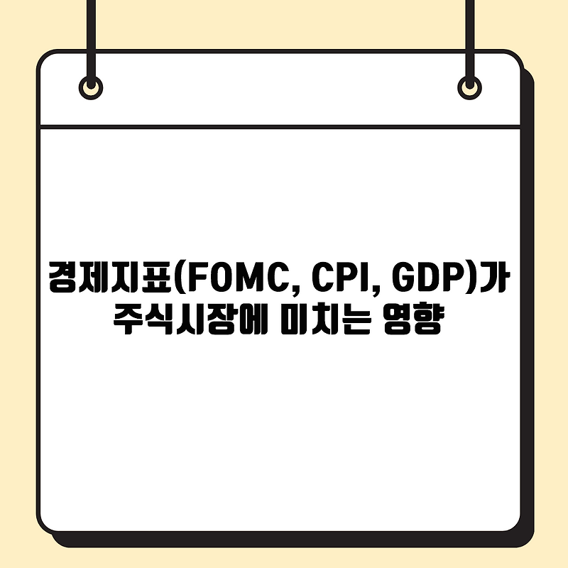 경제지표(FOMC, CPI, GDP)가 주식시장에 미치는 영향