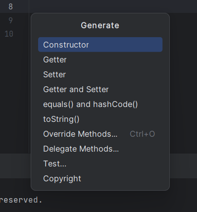 [IntelliJ] getter/setter 단축어 — 뚜벅뚜벅 초초