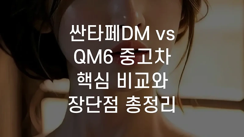 싼타페DM vs QM6 중고차 핵심 비교와 장단점 총정리