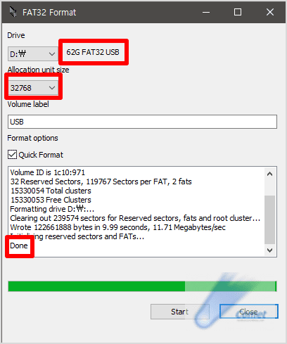 32GB 이상 대용량 USB| FAT32로 포맷하기