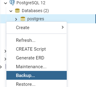 [PostgreSQL] pgAdmin4에서 테이블 Create script로 백업하기