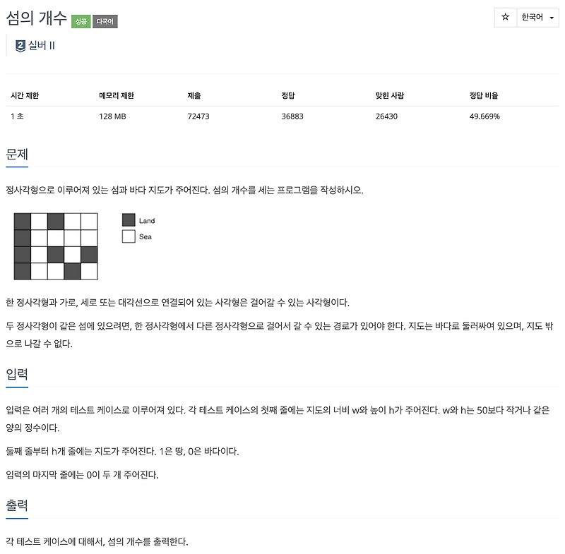 [Python] 4963번 섬의 개수