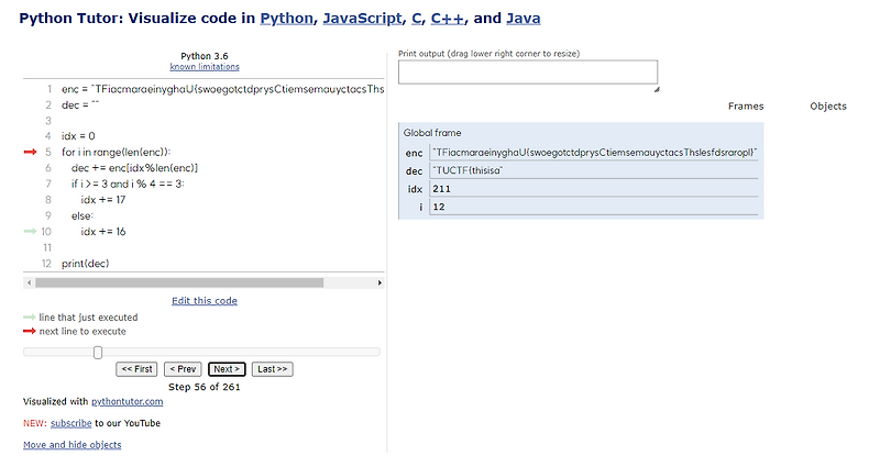 Python, JavaScript, C, C++, Java 프로그래밍 코드 시각화하여 확인하는 사이트(pythontutor) — Nothing