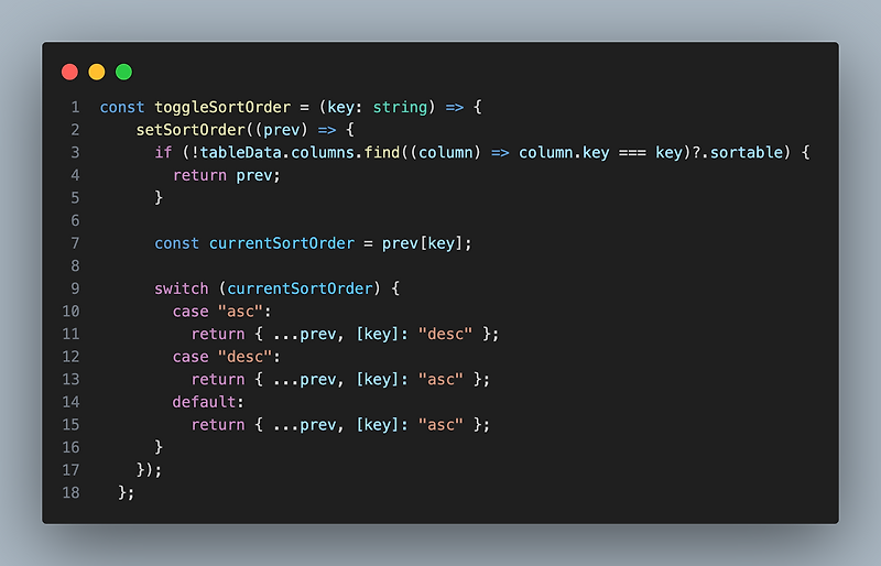 Custom Table Component