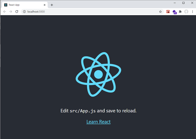 [React] creact-react-app 으로 리액트 앱 생성 및 실행