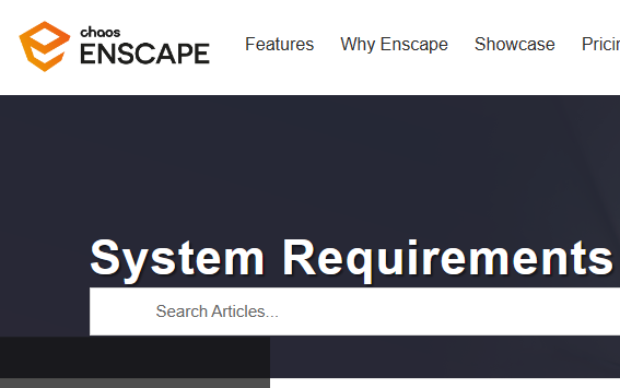 chaos ENSCAPE 시스템 컴퓨터 요구 사항 권장사양