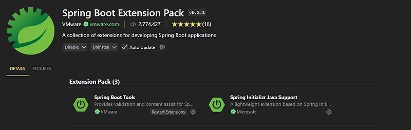 [Windows][Java] VSCode Spring Boot 프로젝트 생성, 실행 방법