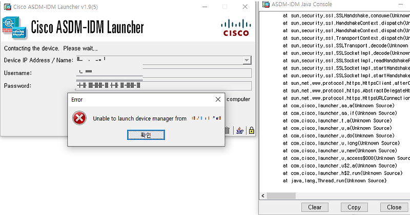 [Cisco ASA ASDM] Unable to launch device manager from IP