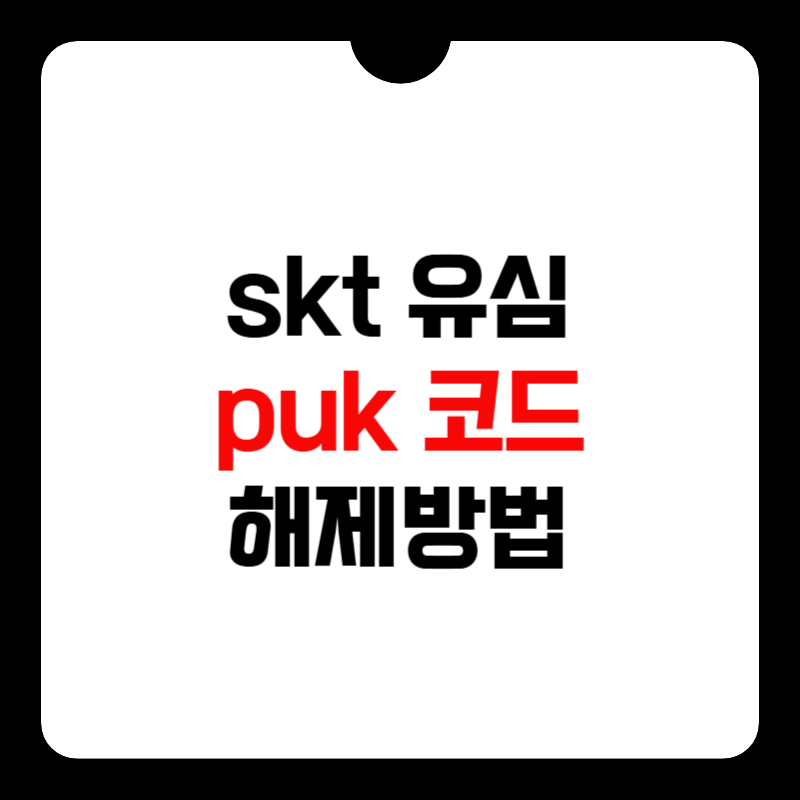 puk 코드 해제방법 (skt 유심 번호)