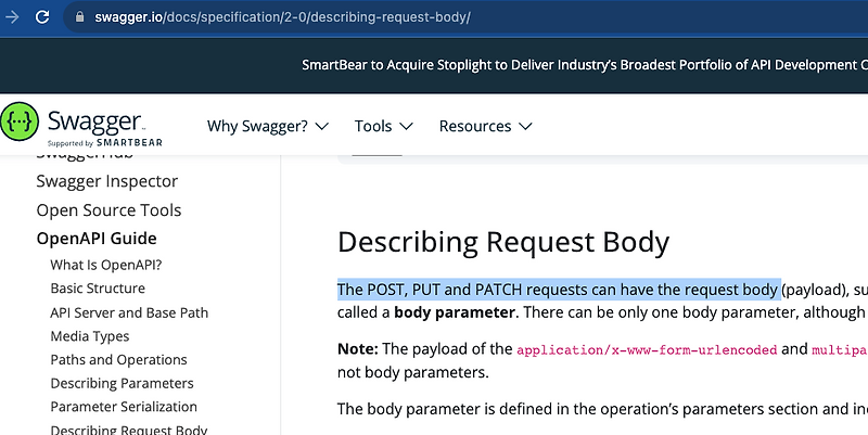 [Swawgger] GetMapping @RequestBody Error