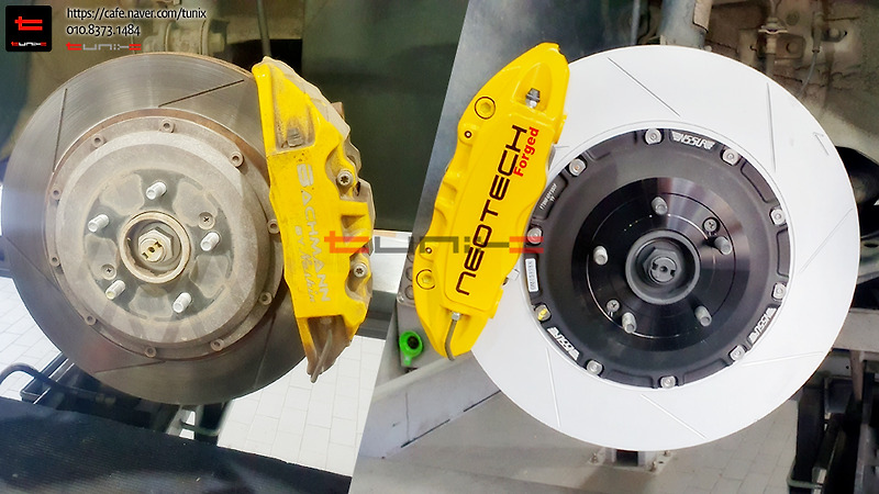 나신4p 검사가 불가능해서 검사가능한 튜닝인증브레이크 네오테크NF4p로 교체 올뉴쏘렌토 ( 대구브레이크튜닝 튜닉스 )