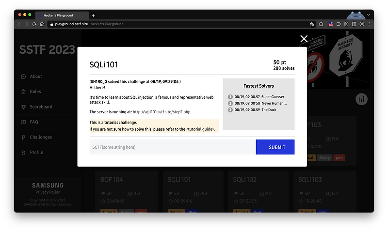 [web] Tutorial - SQLi 101