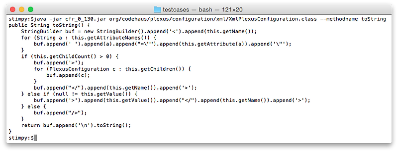 자바 (.jar/.WAR/.class) 디컴파일러 CFR (Class File Reader) — 문제해결집