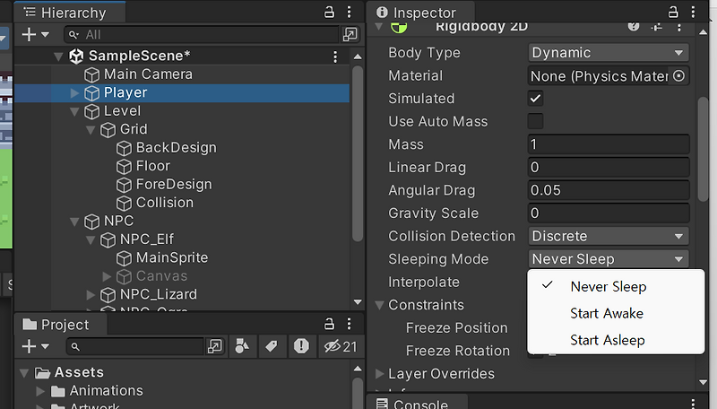 [트러블 슈팅] OnTriggerStay2D 메서드 사용 중 오류