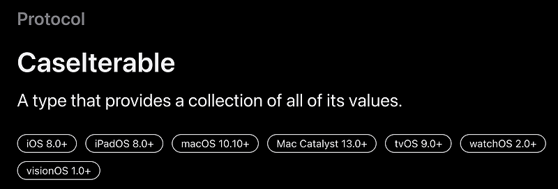 Swift - CaseIterable :: 기록장