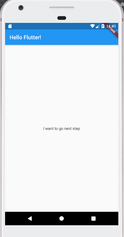 [Flutter ] "Hello Flutter" 화면에 띄우기