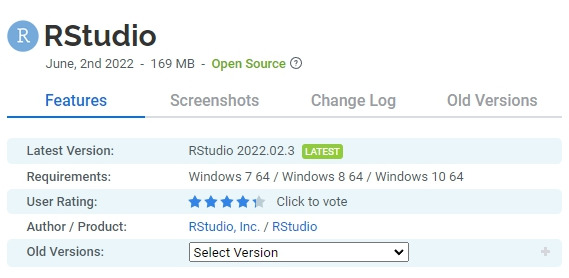 RStudio 무료 다운로드