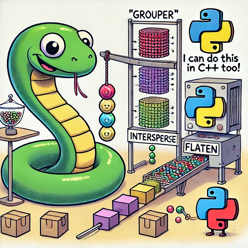 C++20과 C++23을 활용한 “파이썬스러운” API 구현 #11: grouper, intersperse, flatten