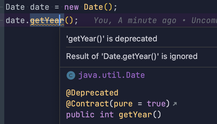 [Java] java.util.Date - 'getYear()' is deprecated
