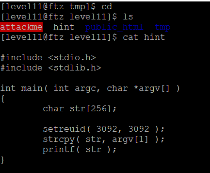 [Hackerschool FTZ] - level 11 문제