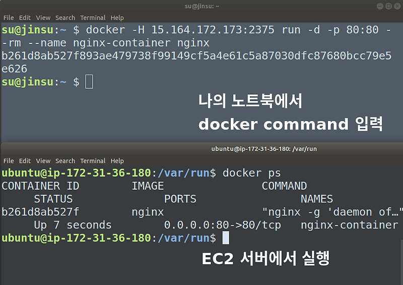 docker daemon 설정을 이용해 원격으로 docker 이용하기