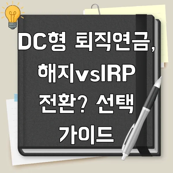 DC형 퇴직연금, 해지vsIRP 전환? 선택 가이드