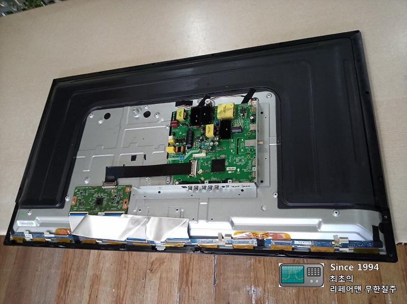 대구 달서구 TV 수리 인켈 SU40DK 영상이 깜깜하고 소리는 들리는 상태 LED 램프 교체수리