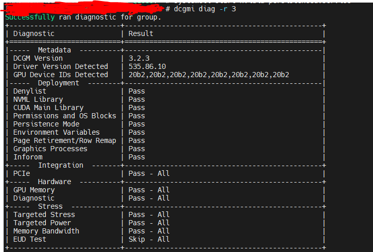 [GPU / dcgmi] dcgmi 명령어로 GPU 진단 수행
