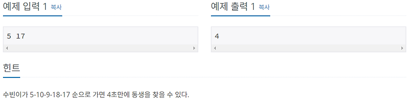 [백준/Python] 1697번 : 숨바꼭질