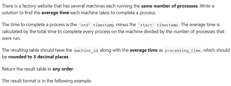 SQL풀이: Leetcode 1661. Average Time of Process per Machine — 마케터의 일기장
