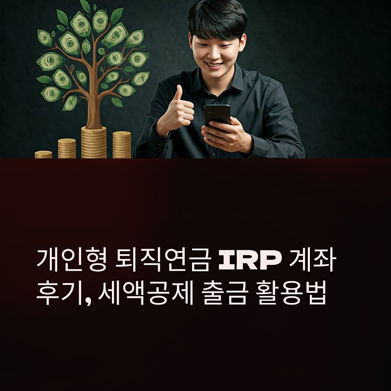 개인형 퇴직연금 IRP 계좌 후기, 세액공제 출금 활용법
