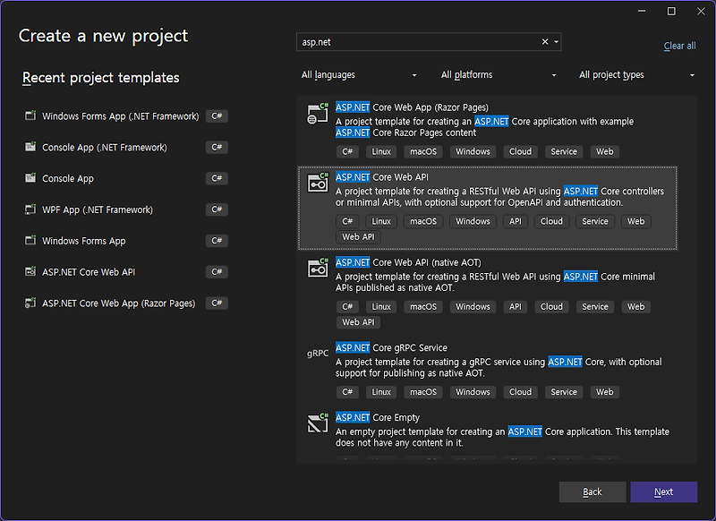 ASP.NET - .Net Core REST API Server 제작하기