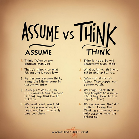 assume vs think :: The Eternal Word